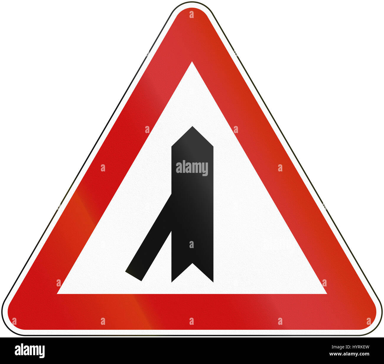 Croatian regulatory road sign - Intersection with priority Stock Photo ...