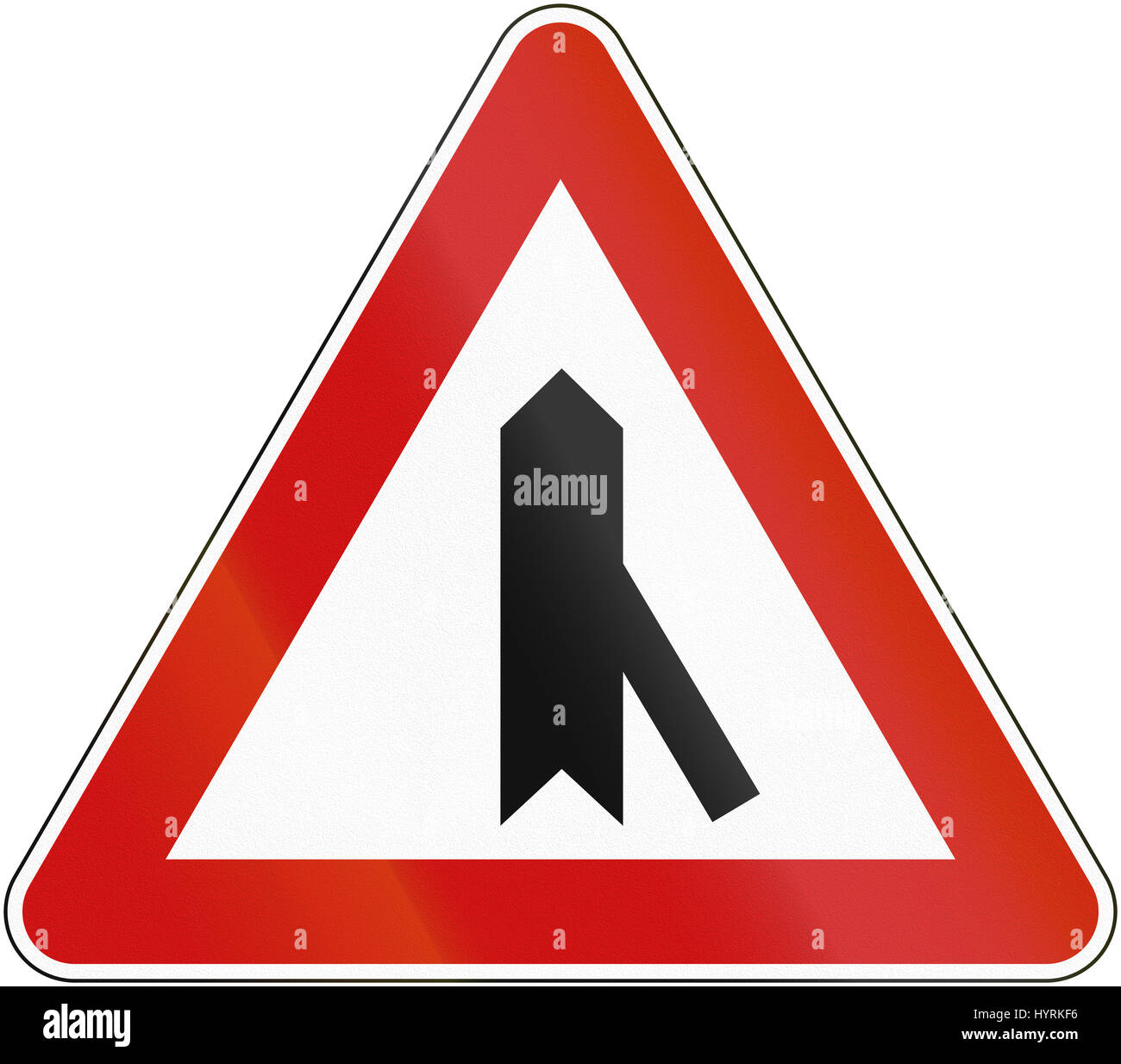 Croatian regulatory road sign - Intersection with priority Stock Photo ...