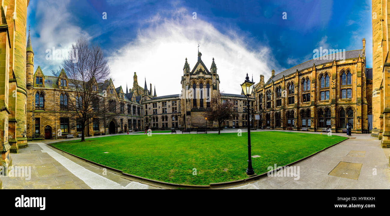 Panorama Glasgow University Stock Photo - Alamy