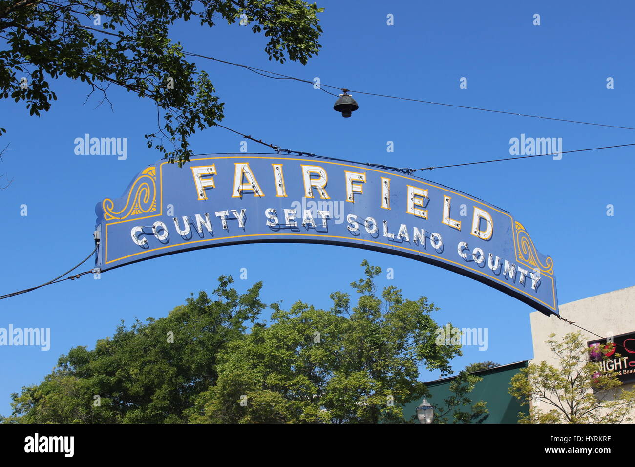 Fairfield Sign erected in 1925 in Fairfield, California Stock Photo - Alamy