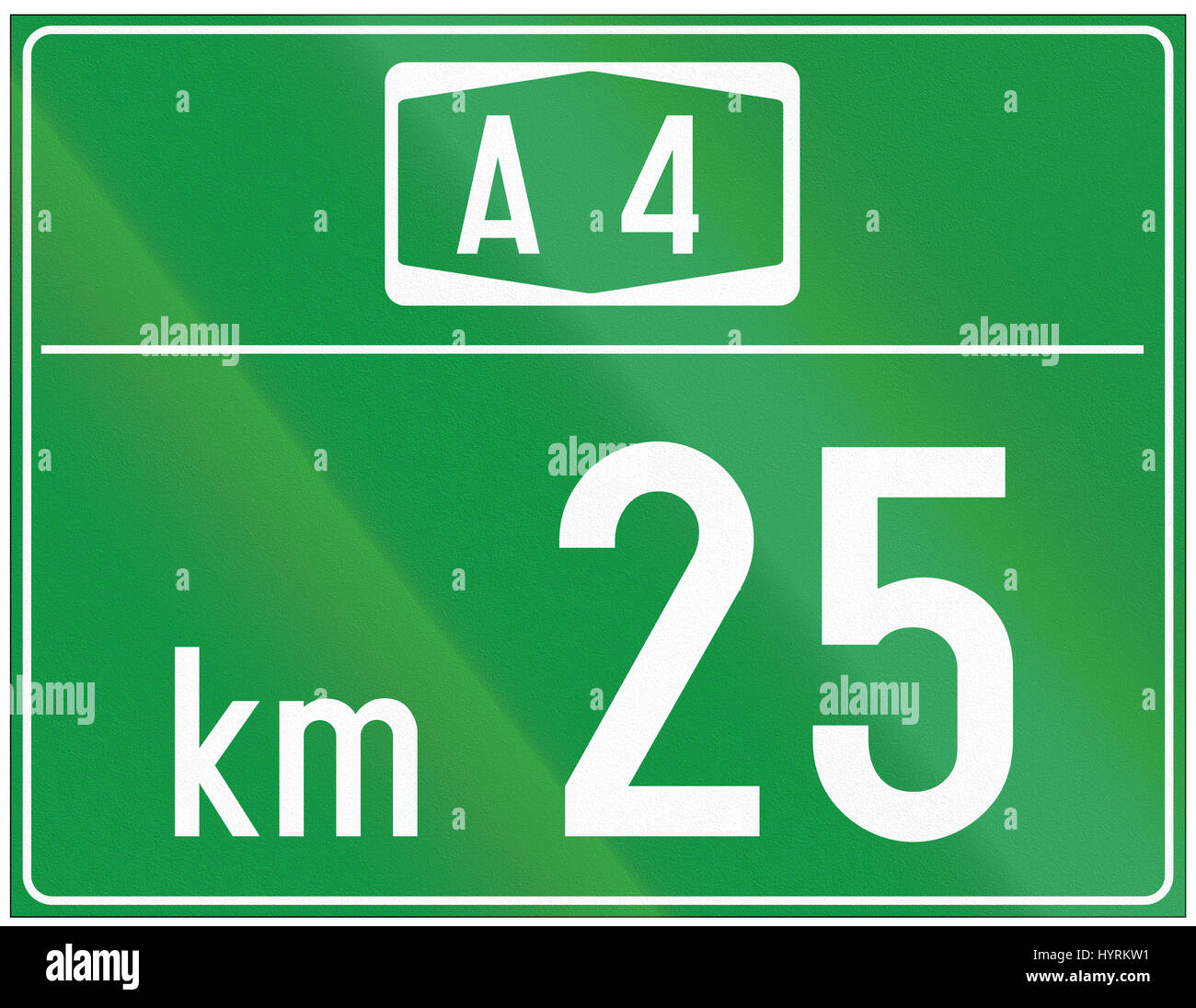 Informational Road sign used in Croatia - Kilometer sign on Highway ...