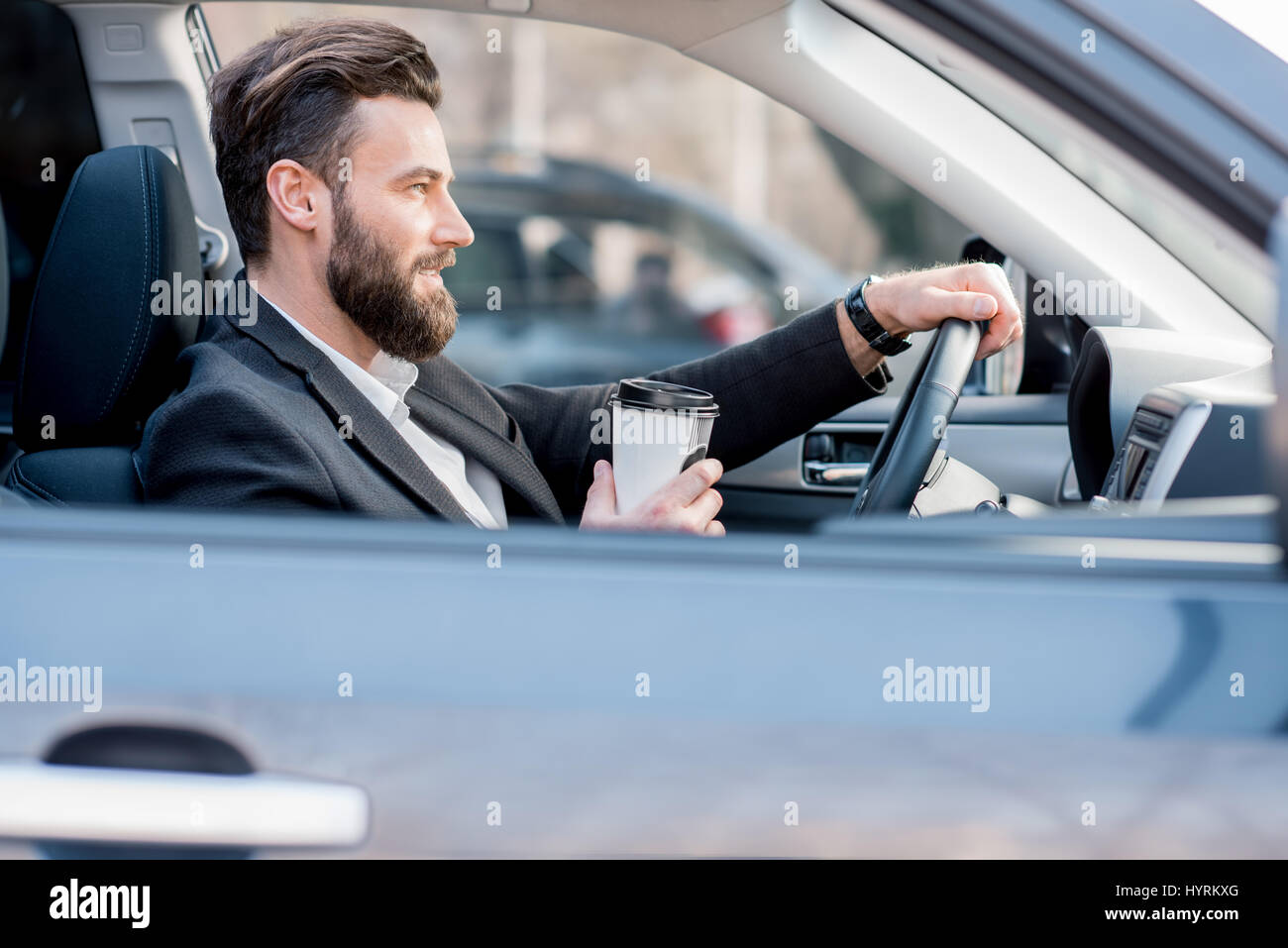Businessman driving hi-res stock photography and images - Alamy