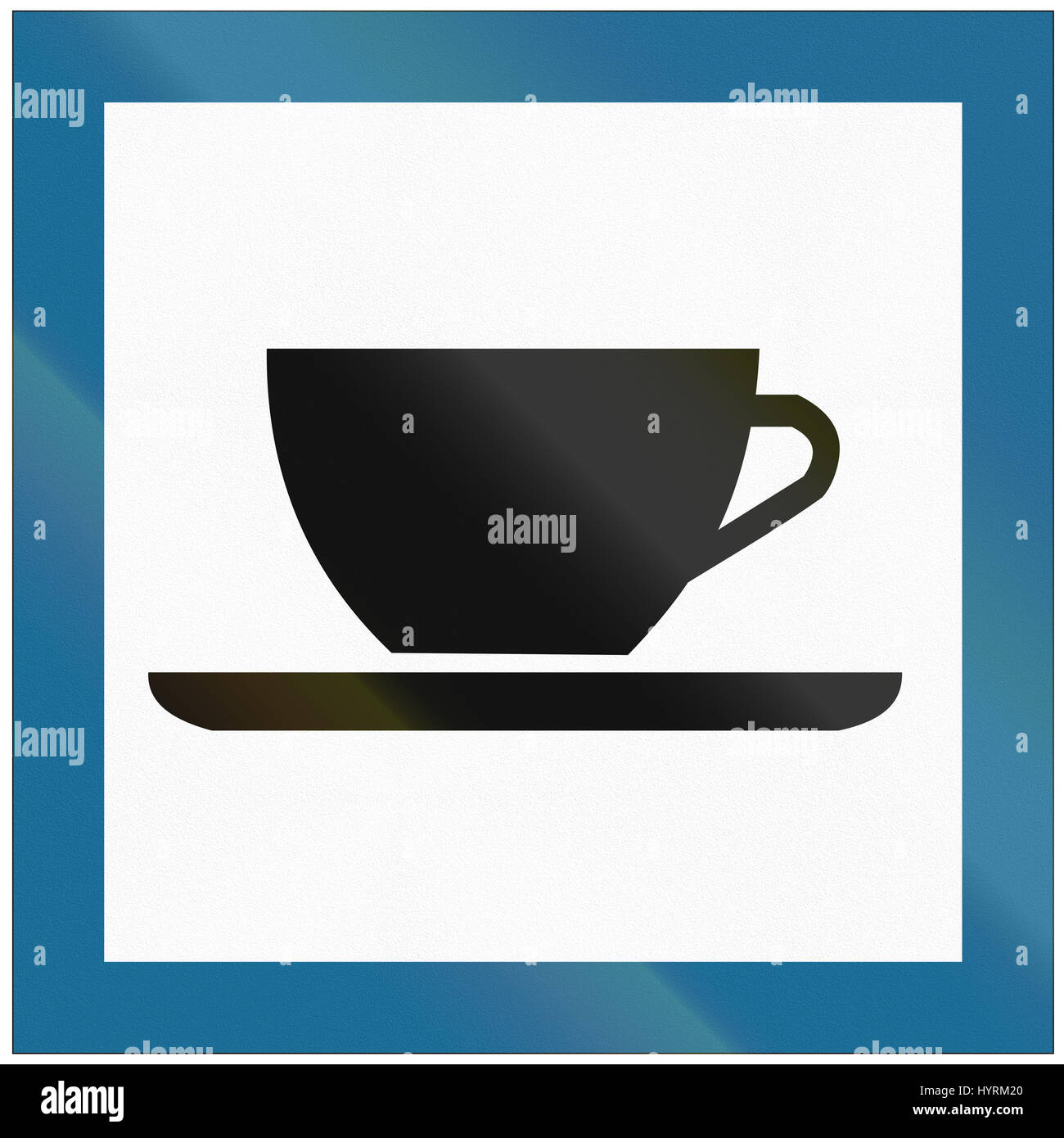 Road sign used in France - Refreshments Stock Photo - Alamy