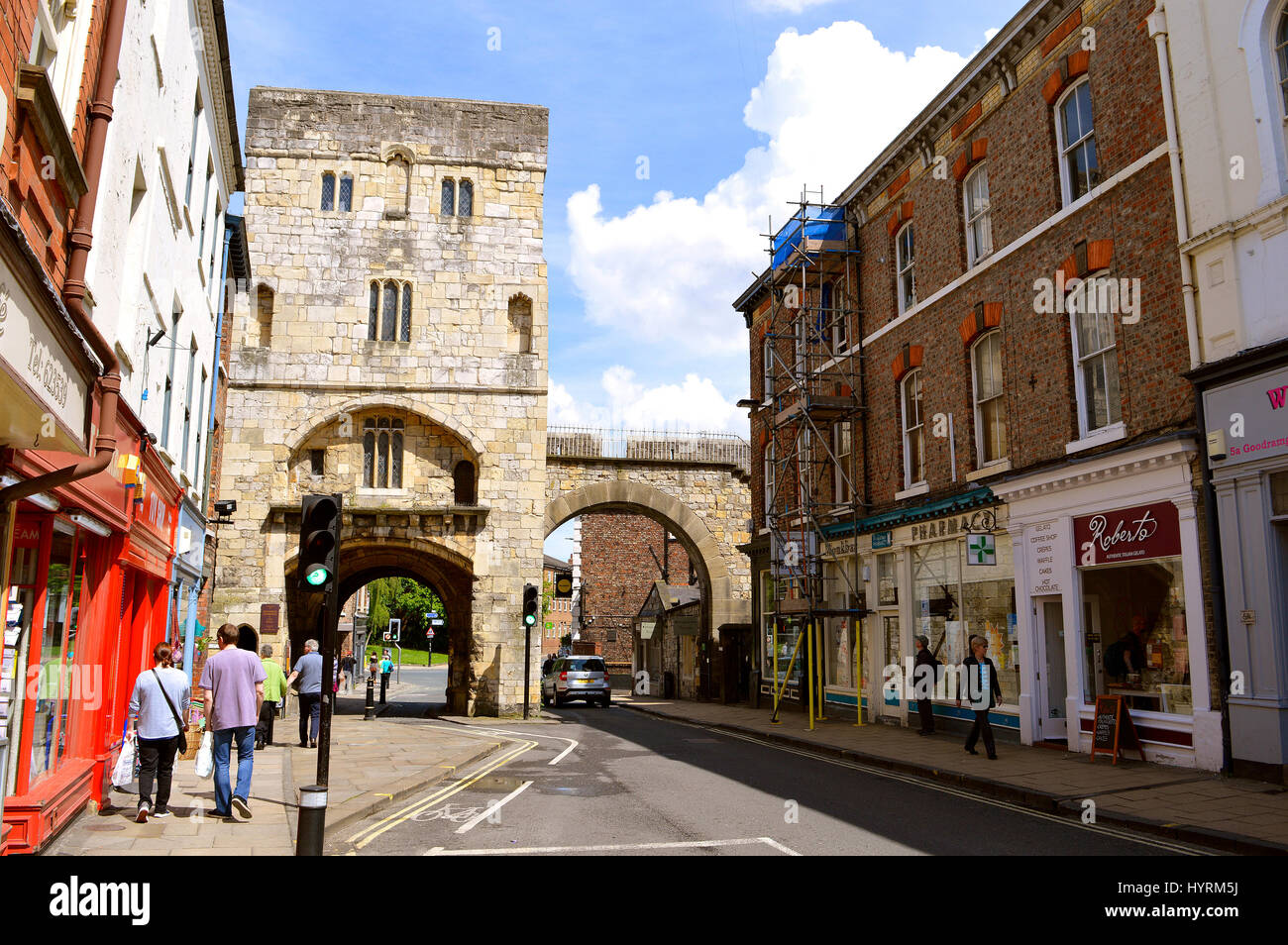 Monk Bar four-storey gatehouse is the tallest of the four bars on the ...