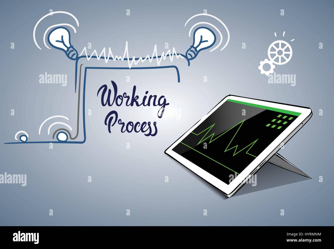 Marketing working concept graph Stock Vector Images - Alamy