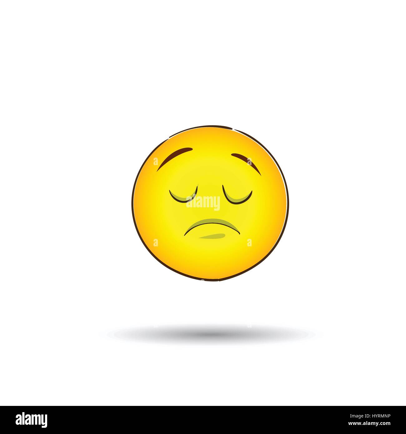 Yellow Smiling Face Negative People Emotion Icon Stock Vector Image ...