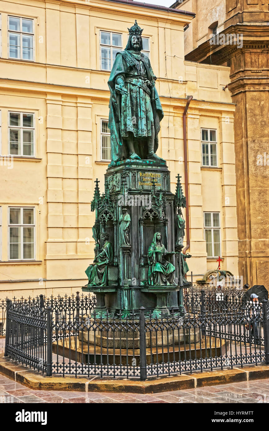 Statue of King Charles at St Francis Knights of the Cross Square in ...