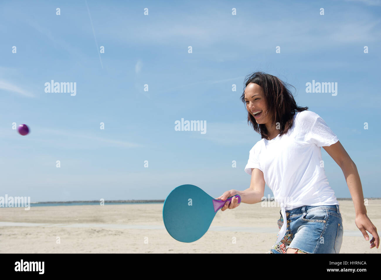 Paddle tennis beach hi-res stock photography and images - Alamy