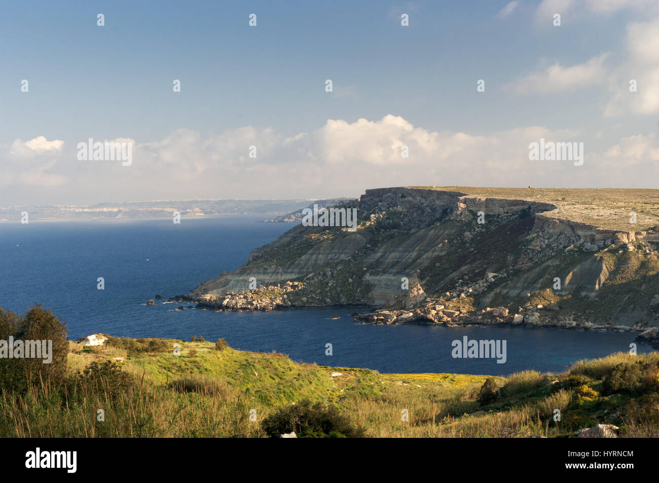 Fomm ir-Rih coast and bay in North of Malta Stock Photo - Alamy