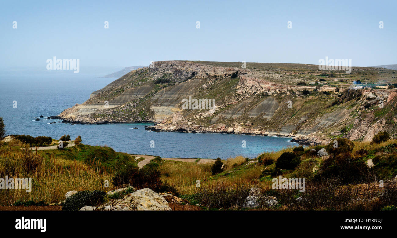 Fomm ir-Rih coast and bay in North of Malta Stock Photo - Alamy
