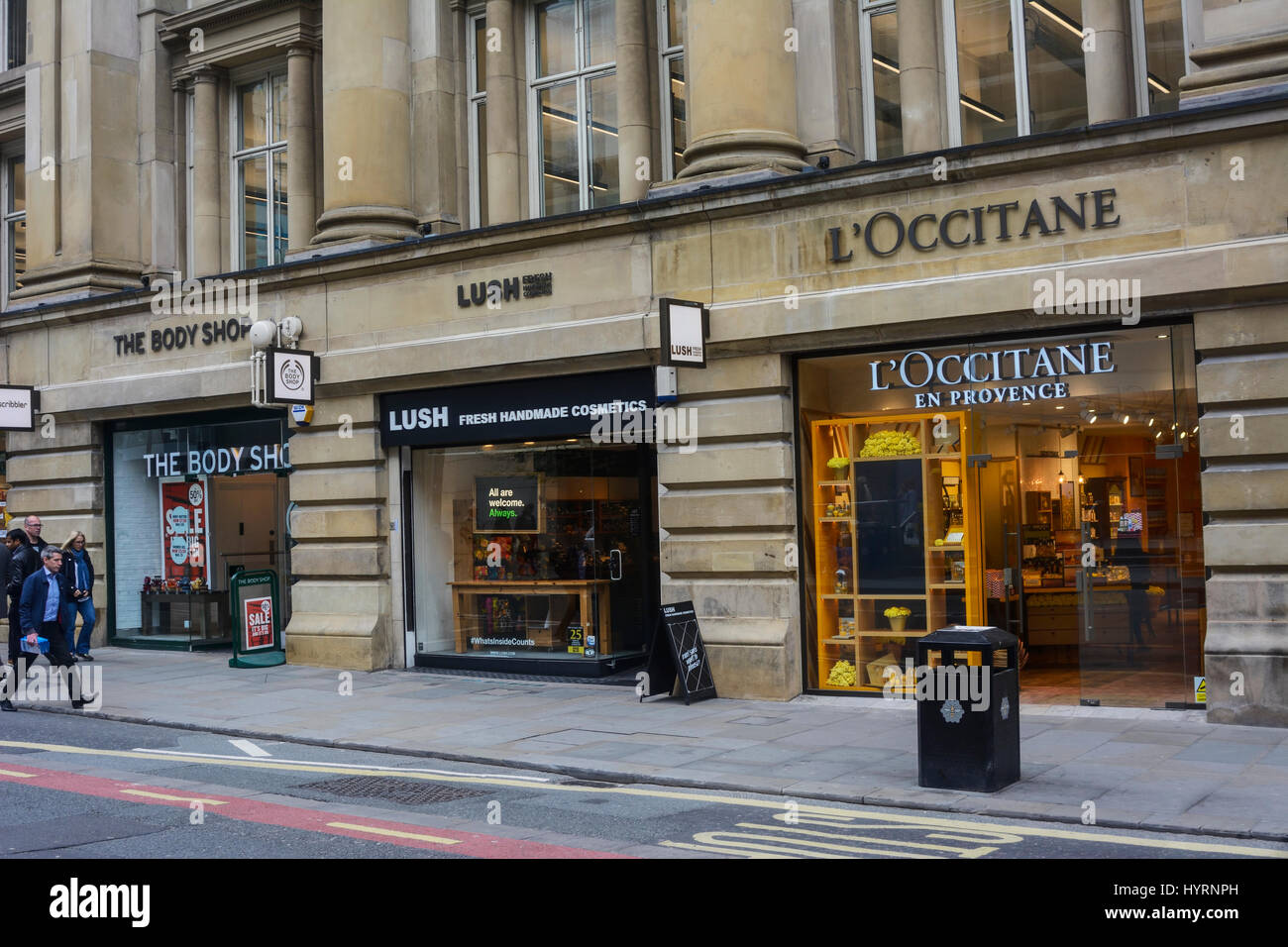 The Body Shop, LUSH and L"Occitane shops in St. Marys Gate (Market ...