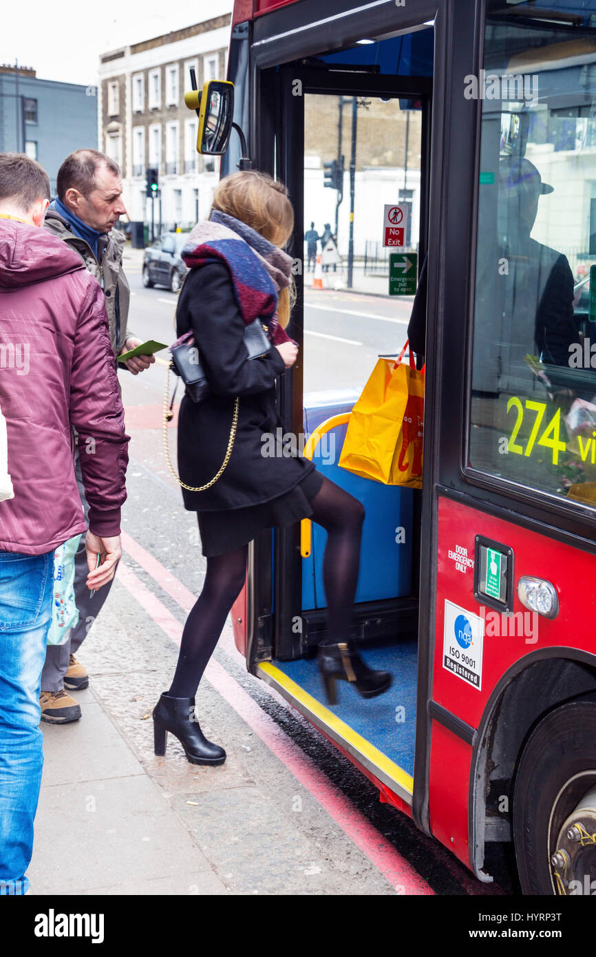 Passenger boarding bus hi-res stock photography and images - Alamy