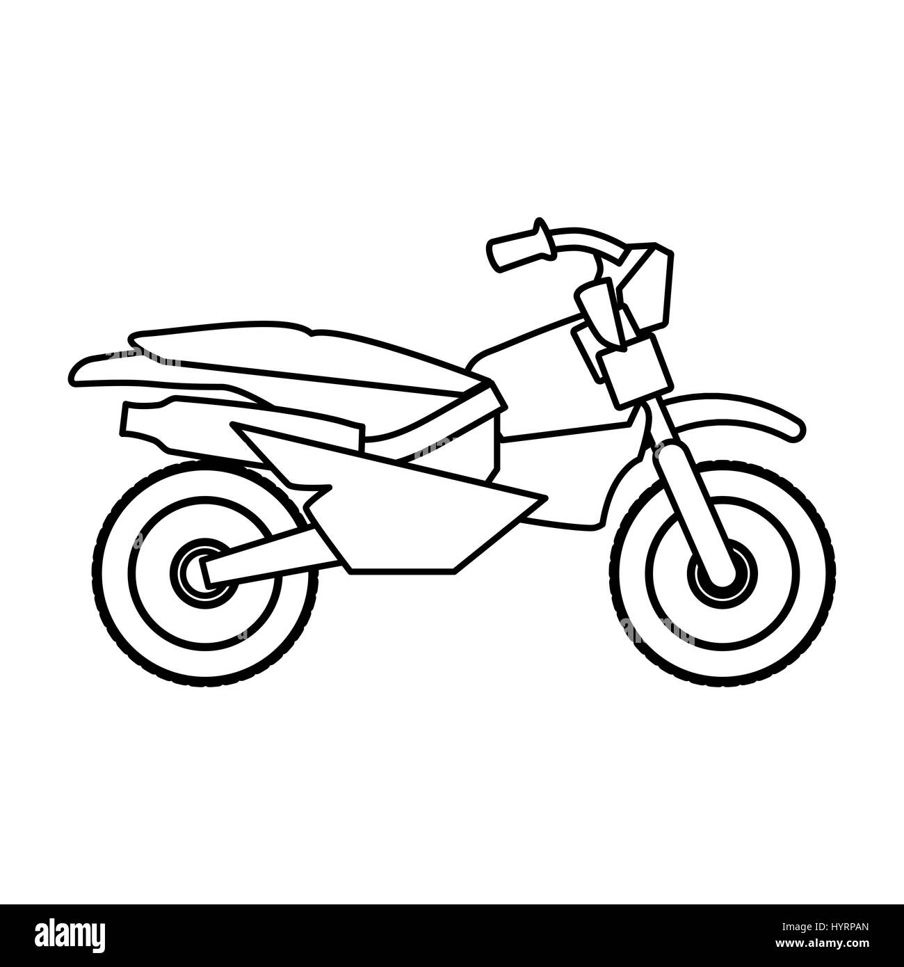 Enduro motorcycle silhouette icon vector illustration graphic design ...