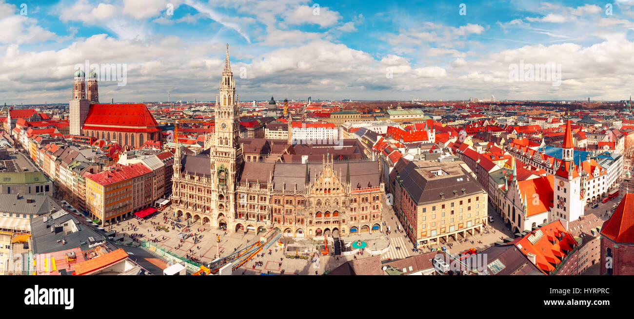 Marienplatz munich aerial view hi-res stock photography and images - Alamy
