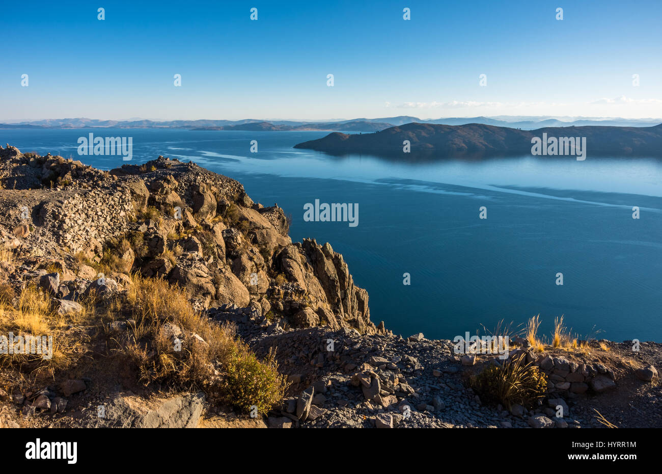Lake Titicaca from Isla Amantani Stock Photo - Alamy