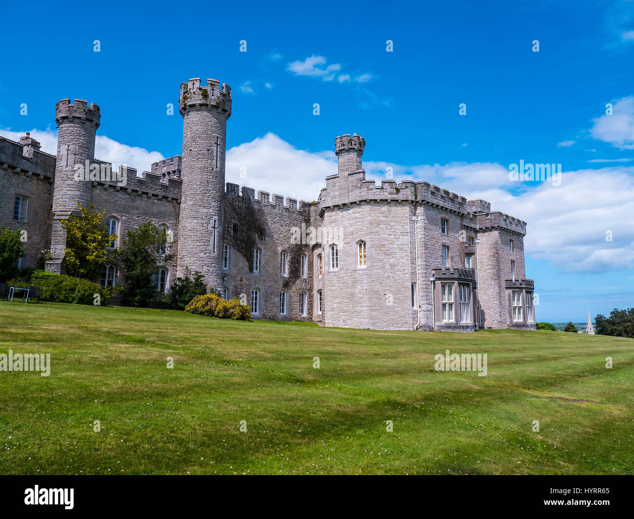 The beautiful castle and Gardens of Bodelwyddan Castle in North Wales ...
