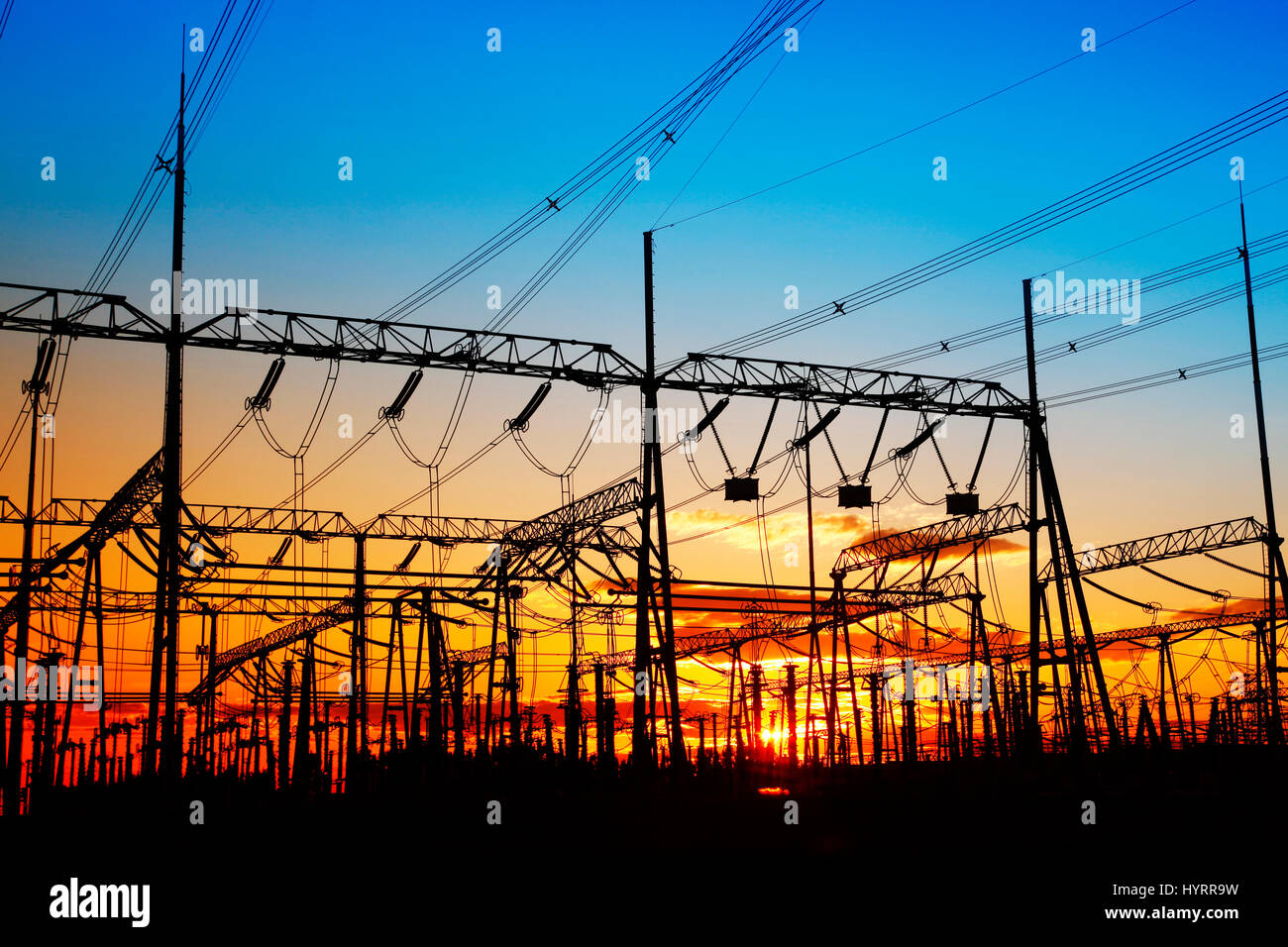 The power supply facilities Stock Photo - Alamy