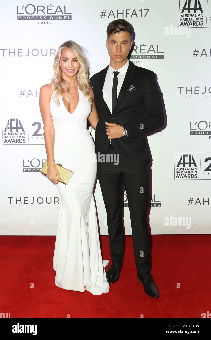 Sydney, Australia. 2 April 2017. Madi Edwards and Josh Carroll (model ...