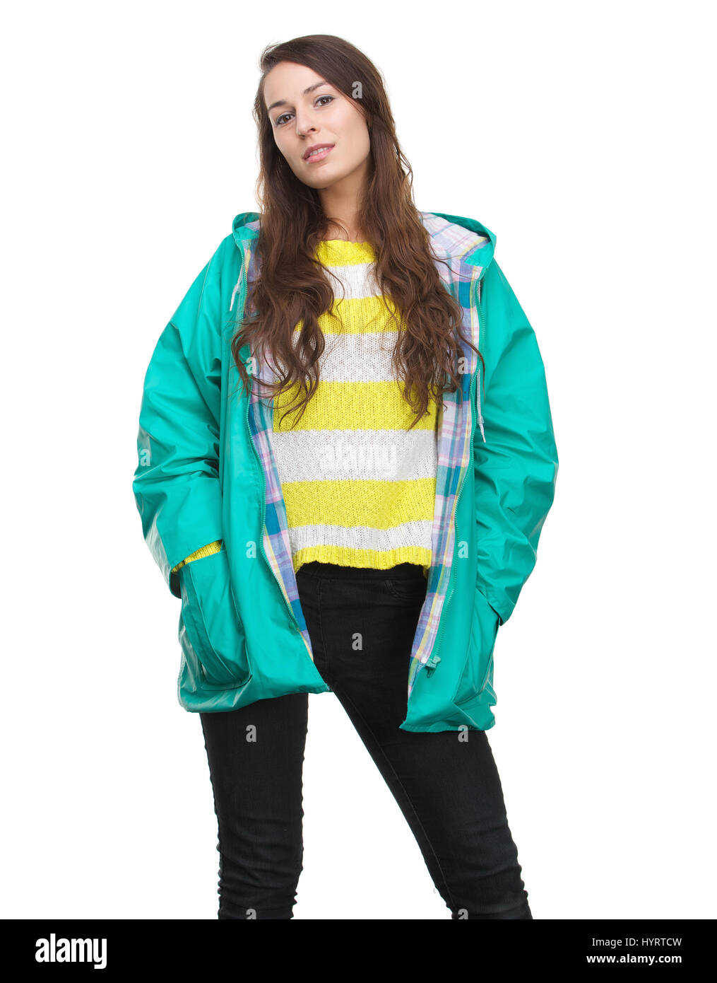 Green raincoat hi-res stock photography and images - Alamy