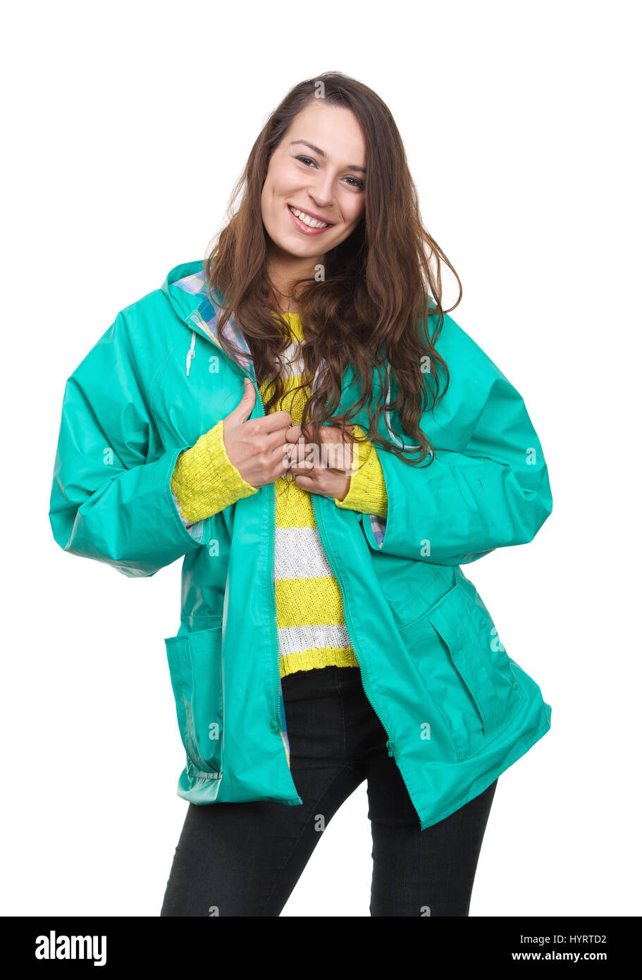 Green raincoat hi-res stock photography and images - Alamy