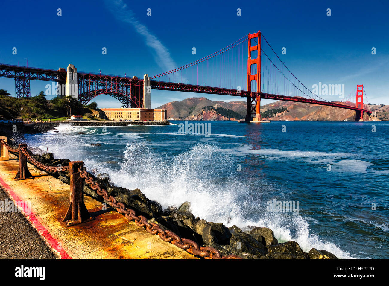 The Golden Gate Bridge and Fort Point Stock Photo - Alamy