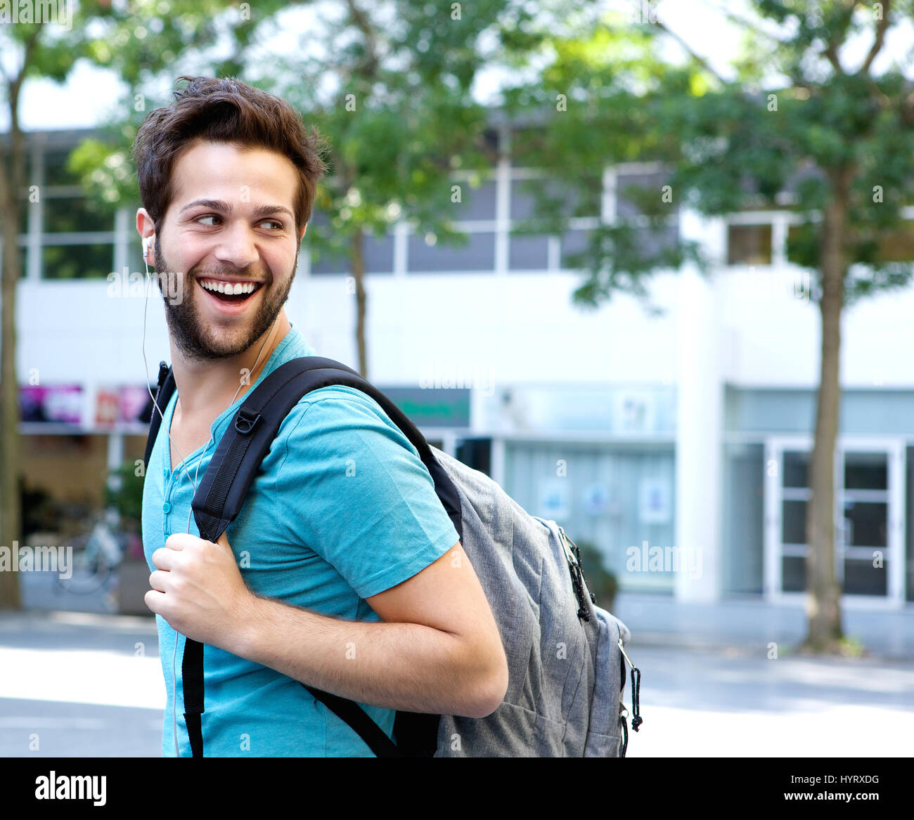 Man walking with bag hi-res stock photography and images - Alamy