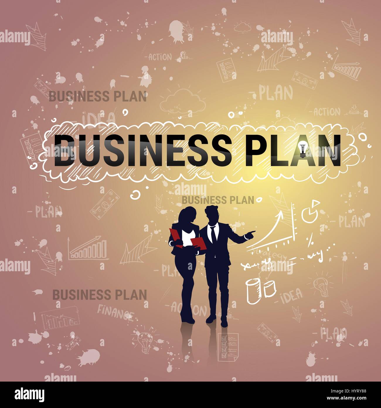 Businesspeople Group Team Business Plan Strategy Concept Startup ...