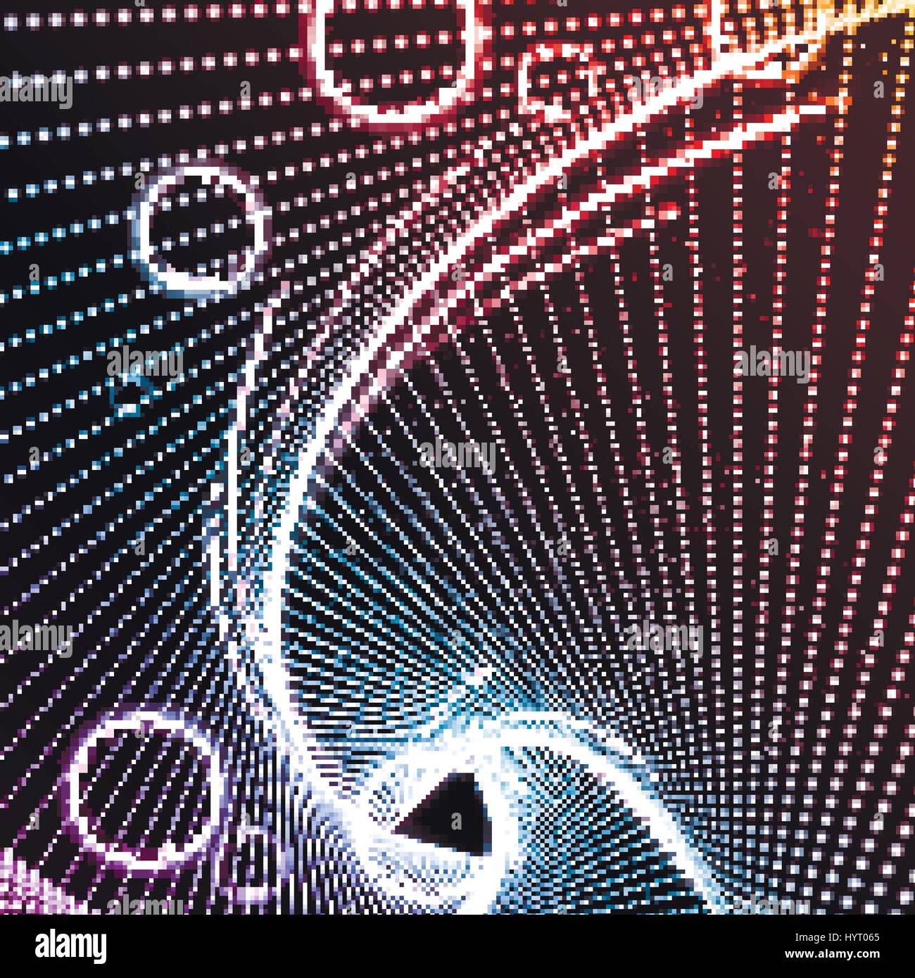 Dark triangle tunnel glowing Stock Vector Images - Alamy