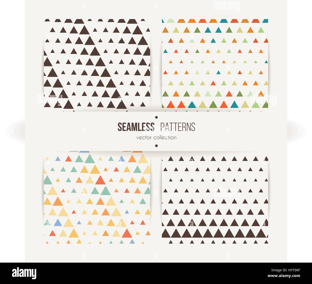 Seamless set of triangle halftone gradient patterns Stock Vector Image ...