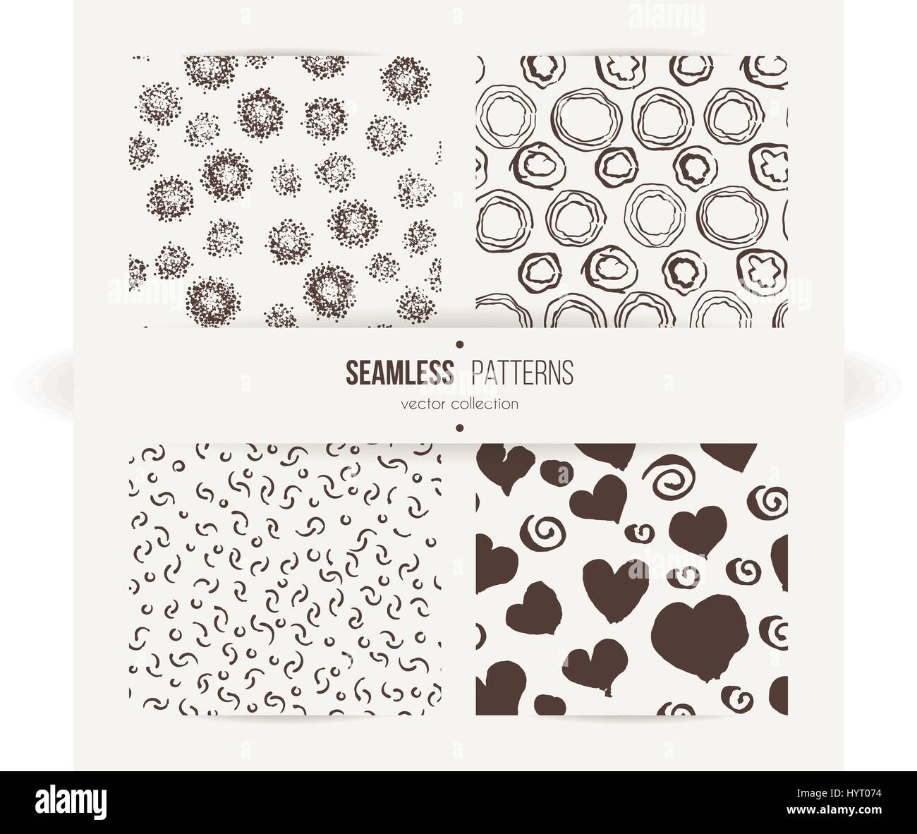 Romantic seamless pattern collection Stock Vector Image & Art - Alamy