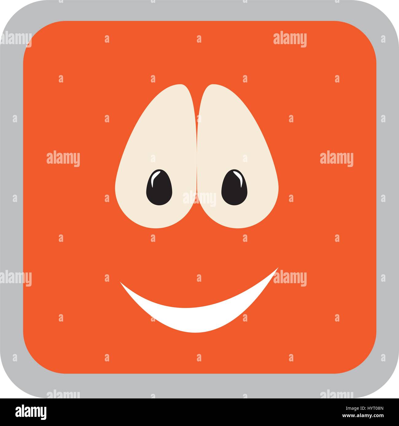 square colorful shape emoticon smile expression Stock Vector Image ...