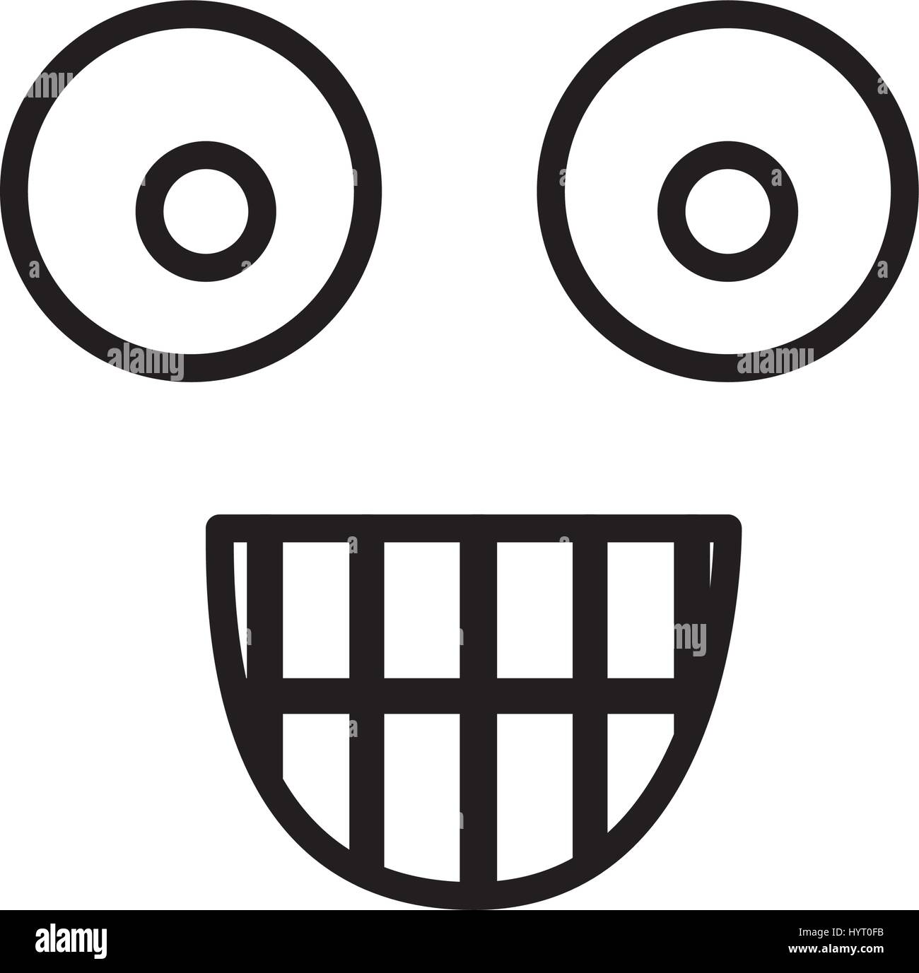 sketch silhouette emoticon surprised expression Stock Vector Image ...