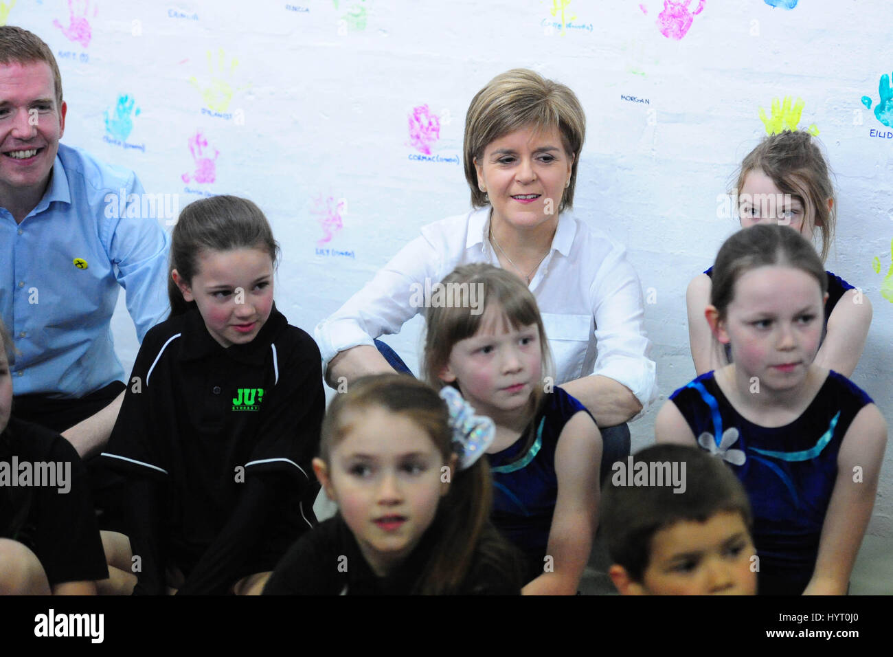 SNP leader and First Minister Nicola Sturgeon pictured on a campaign ...