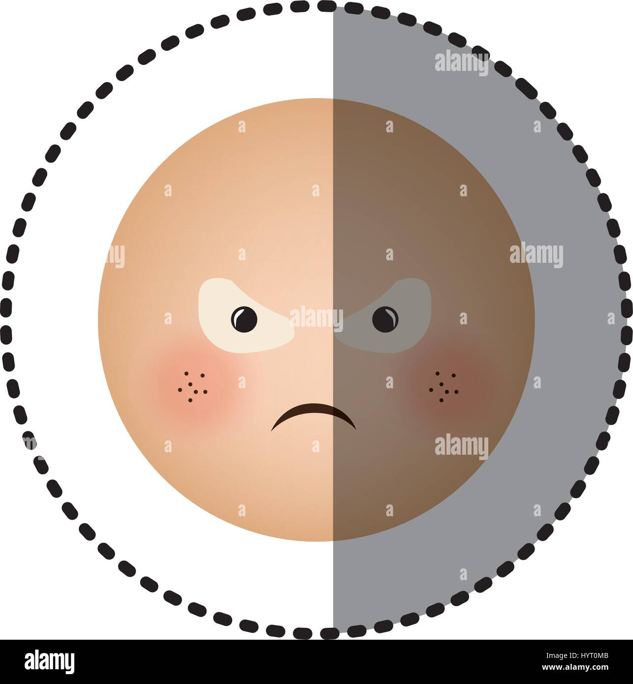 Human face emoticon furious expression hi-res stock photography and ...