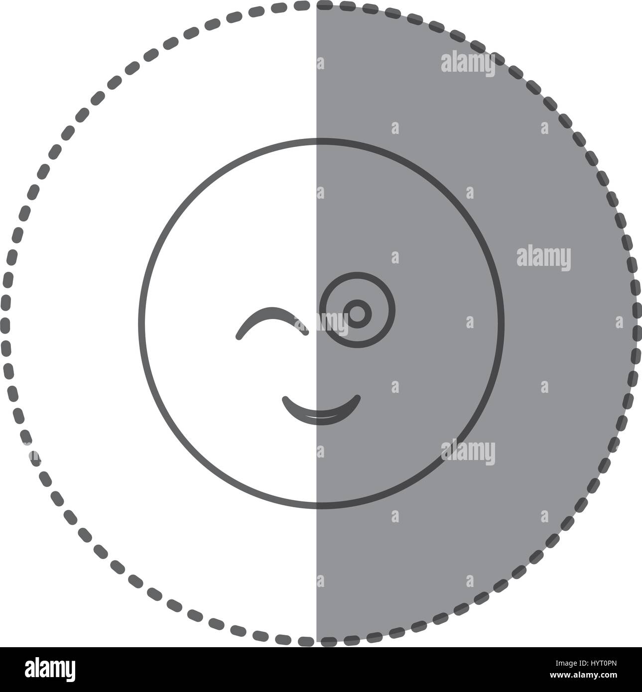 Sticker silhouette emoticon face smile hi-res stock photography and ...