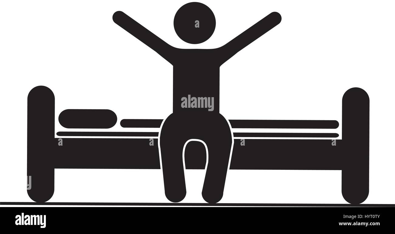 Black color bed in Stock Vector Images - Alamy