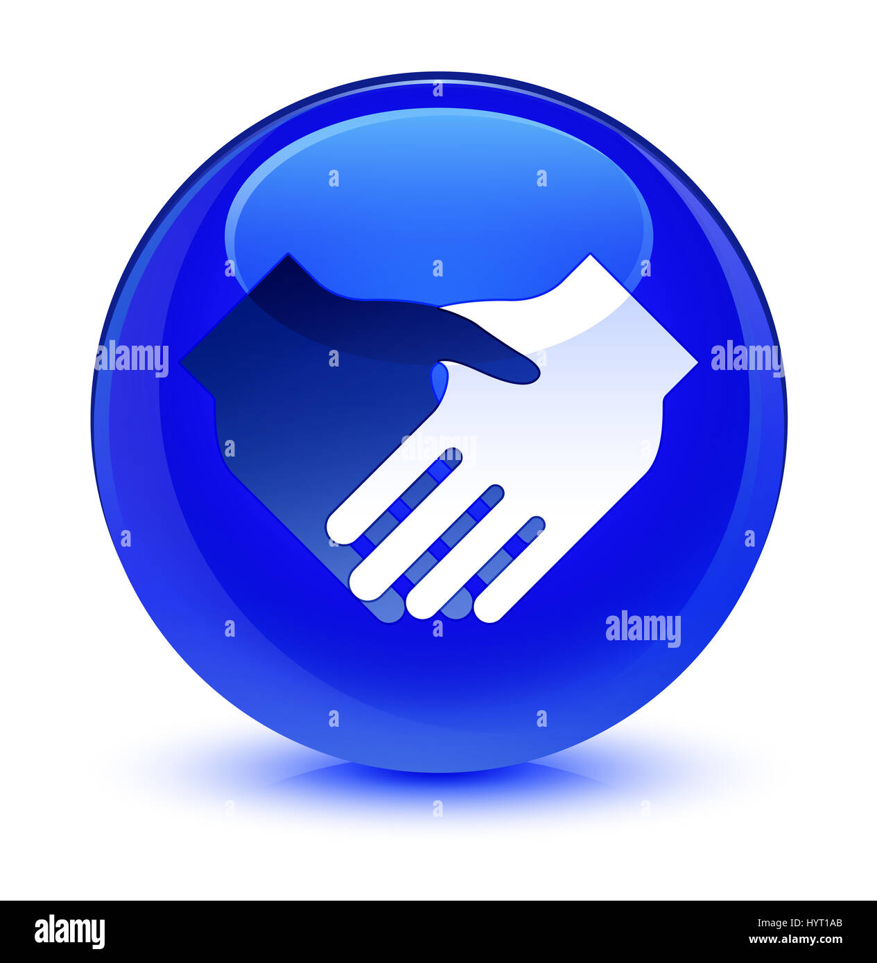 Blue Handshake Icon