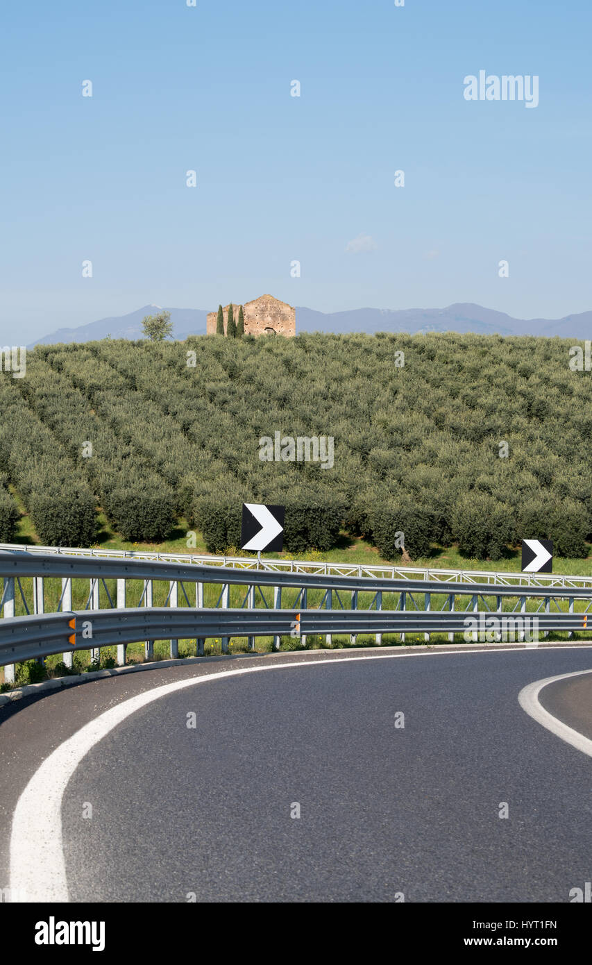 Road going through the countryside. Calabria, Italy Stock Photo - Alamy