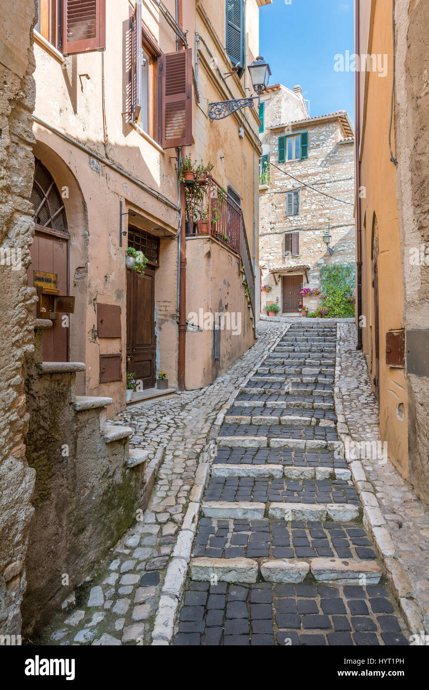 Casperia, medieval rural village in Rieti Province, Lazio (Italy Stock ...