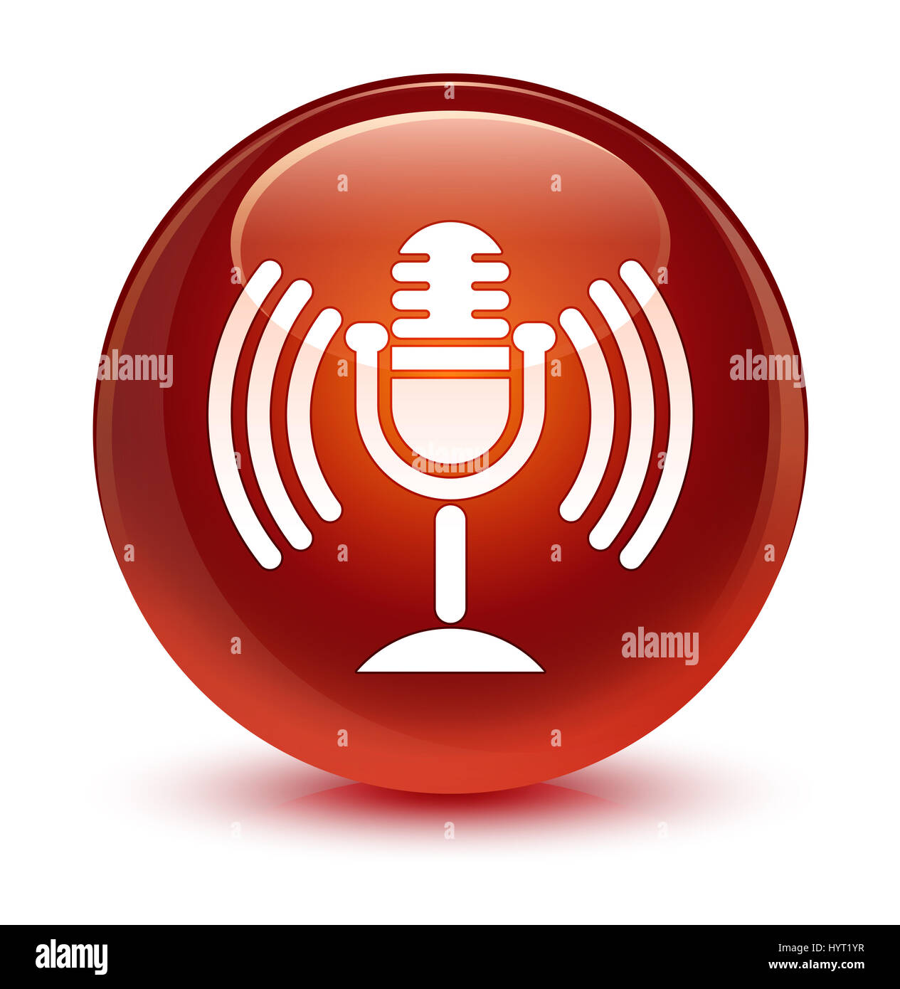 Brown microphone icon hi-res stock photography and images - Alamy