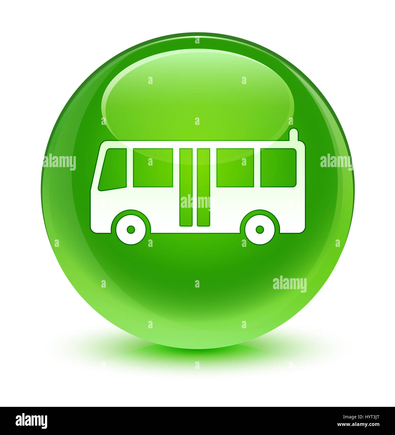 Green public transport bus Cut Out Stock Images & Pictures - Alamy