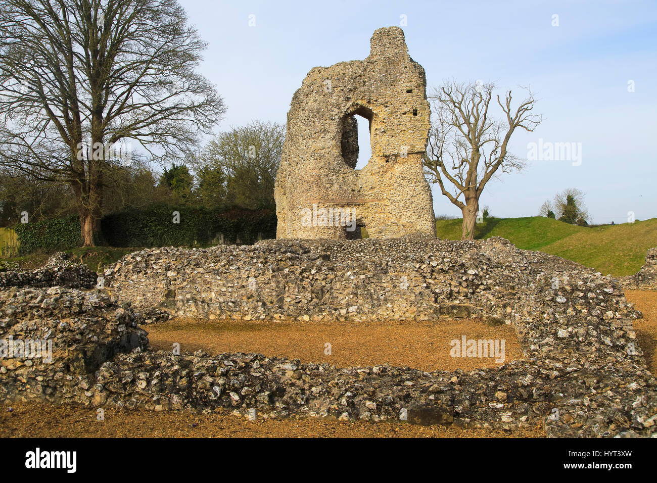 Ruined buildings of historic Ludgershall Castle, Wiltshire, England, UK ...