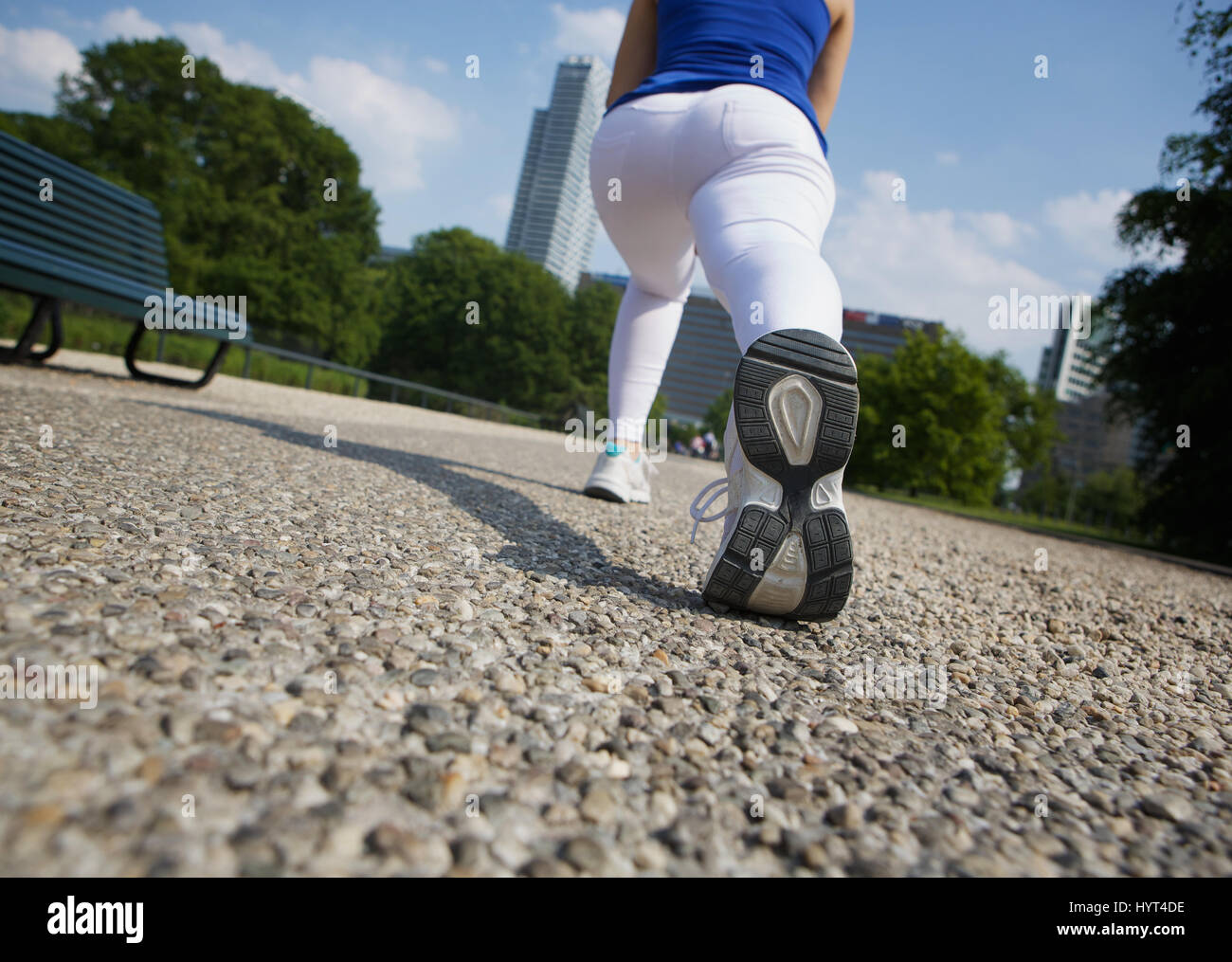 Young girl running from behind hi-res stock photography and images - Alamy