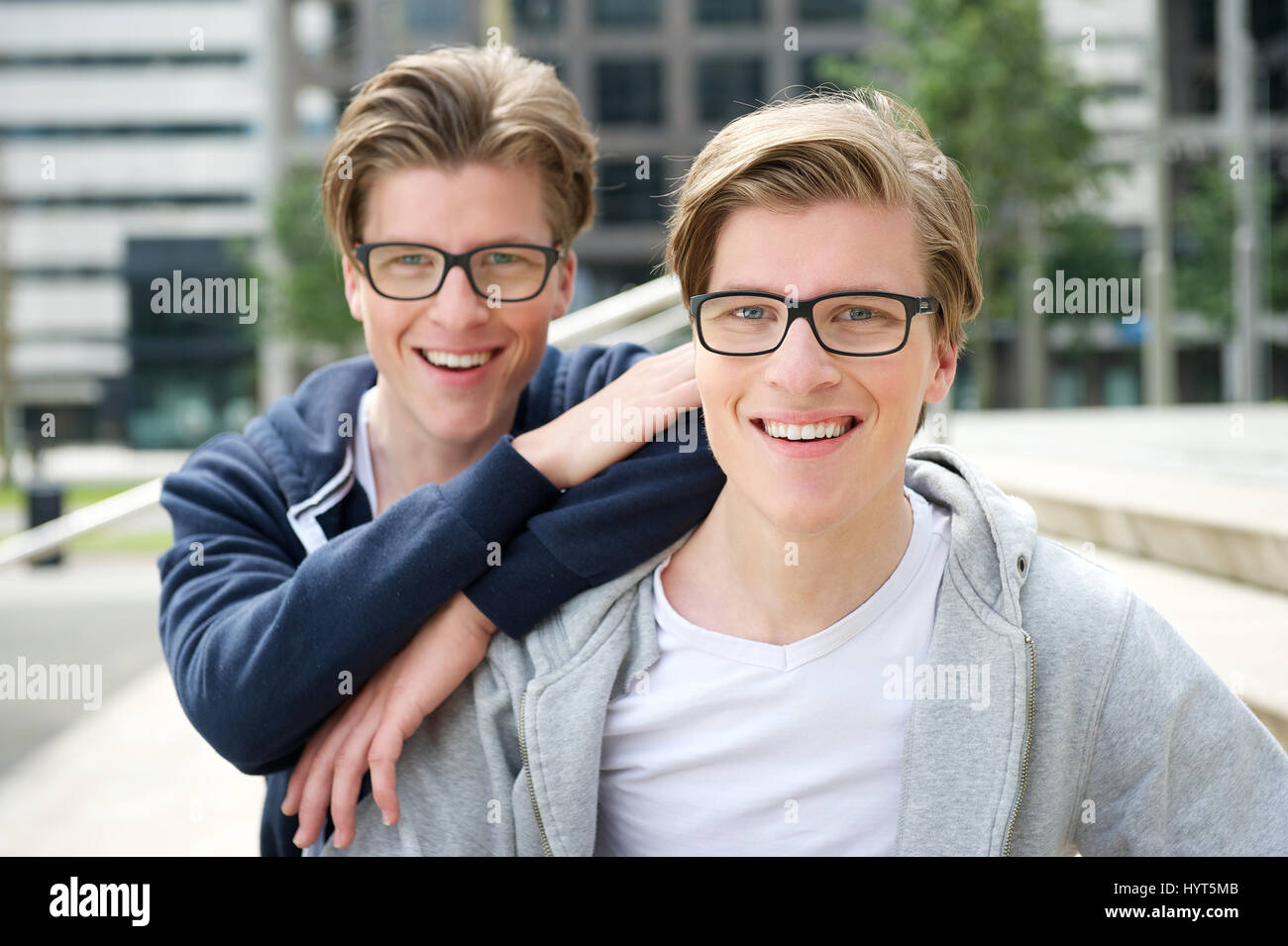 Portrait of two brothers hi-res stock photography and images - Alamy