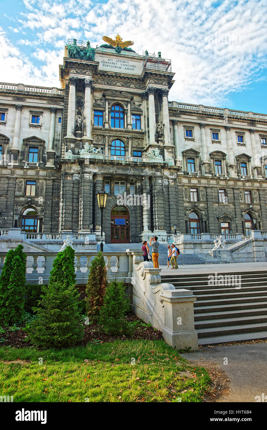 Vienna, Austria - August 31, 2013: National Library of Hofburg Palace ...