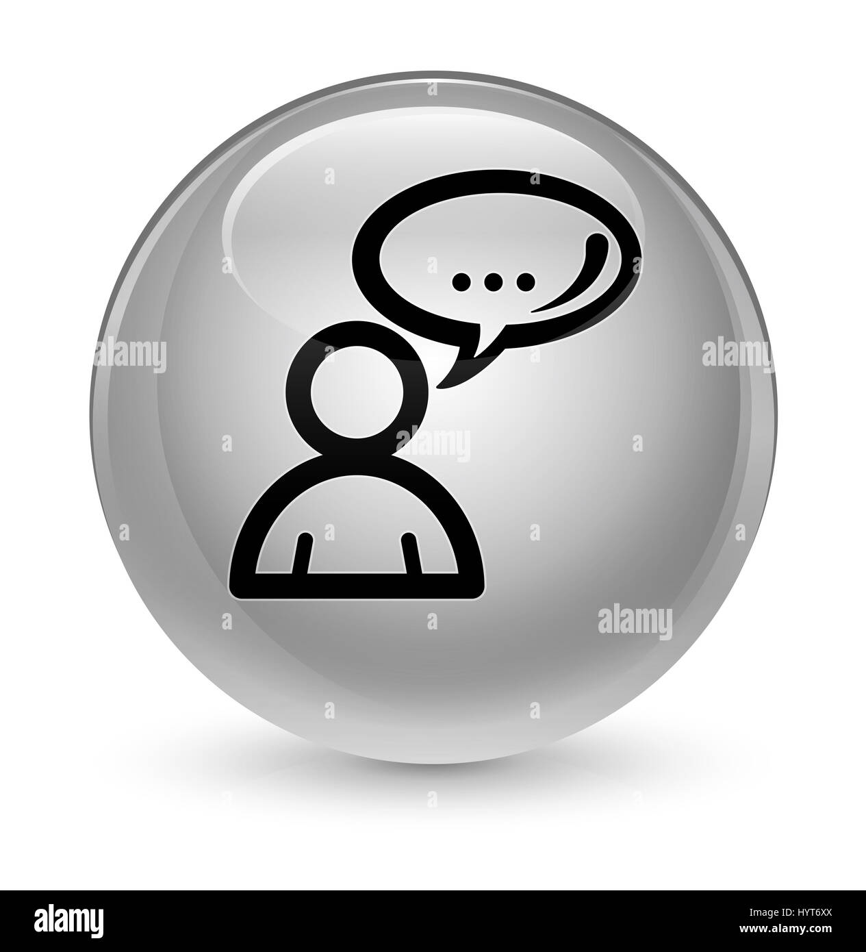 Social network icon isolated on glassy white round button abstract ...