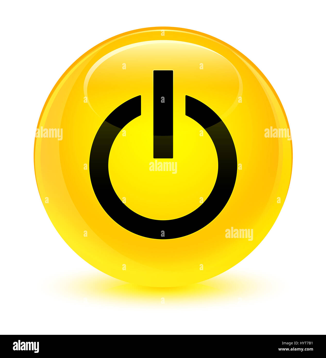 Power button yellow isolated hi-res stock photography and images - Alamy