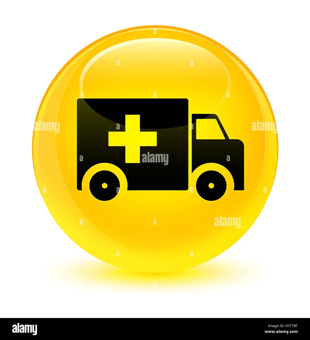 Yellow ambulance emergency car icon hi-res stock photography and images ...