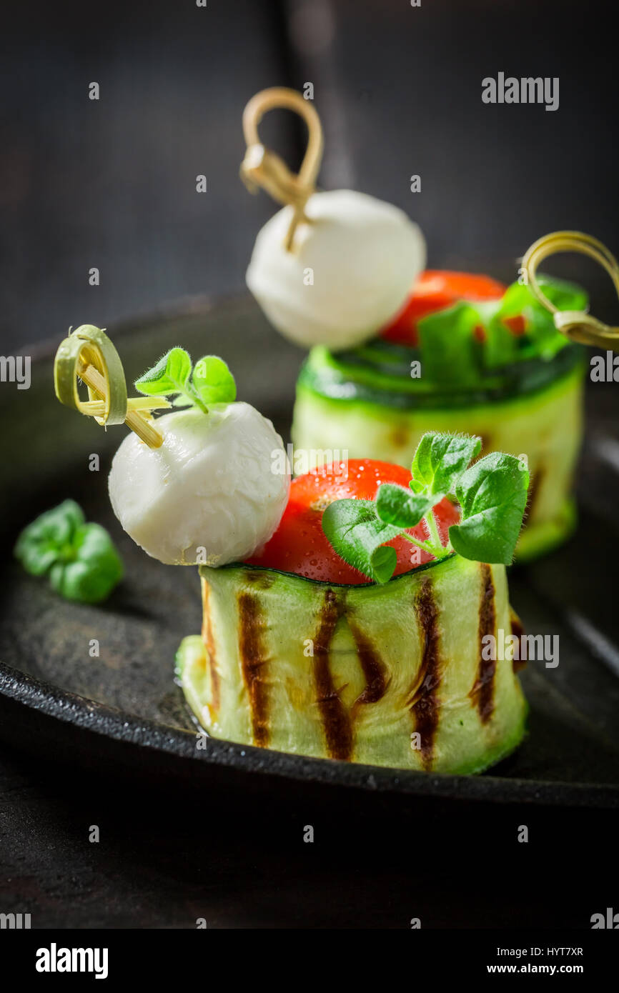 Healthy various finger food with fresh ingredients for party Stock ...
