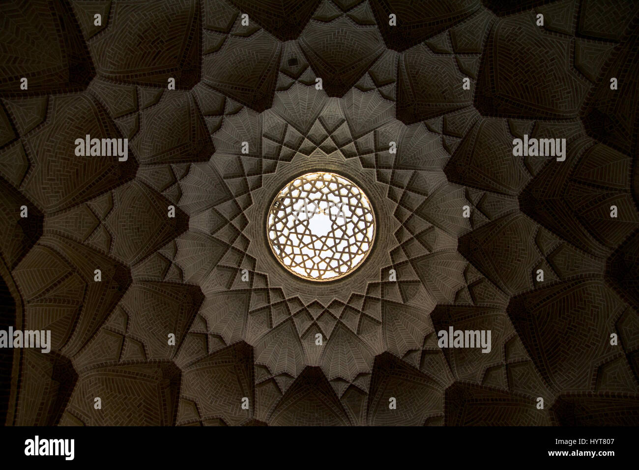 Light well in Yazd bazar, Iran, taken from below, thus creating an ...